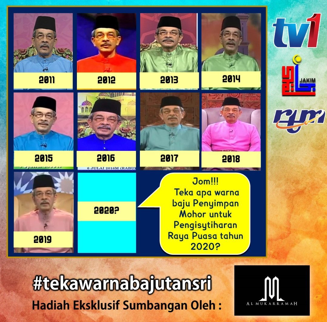 Apakah warna baju melayu Penyimpan Mohor Besar Raja-Raja semasa umum ...