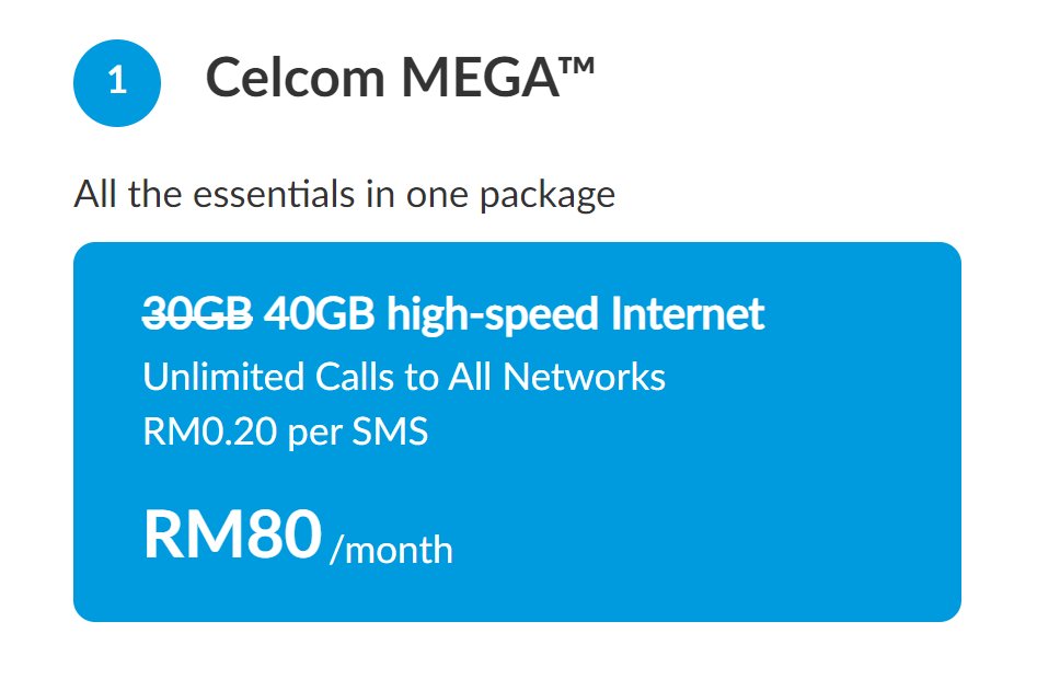 Celcom naik taraf kuota internet percuma untuk pelanggan pascabayar ...