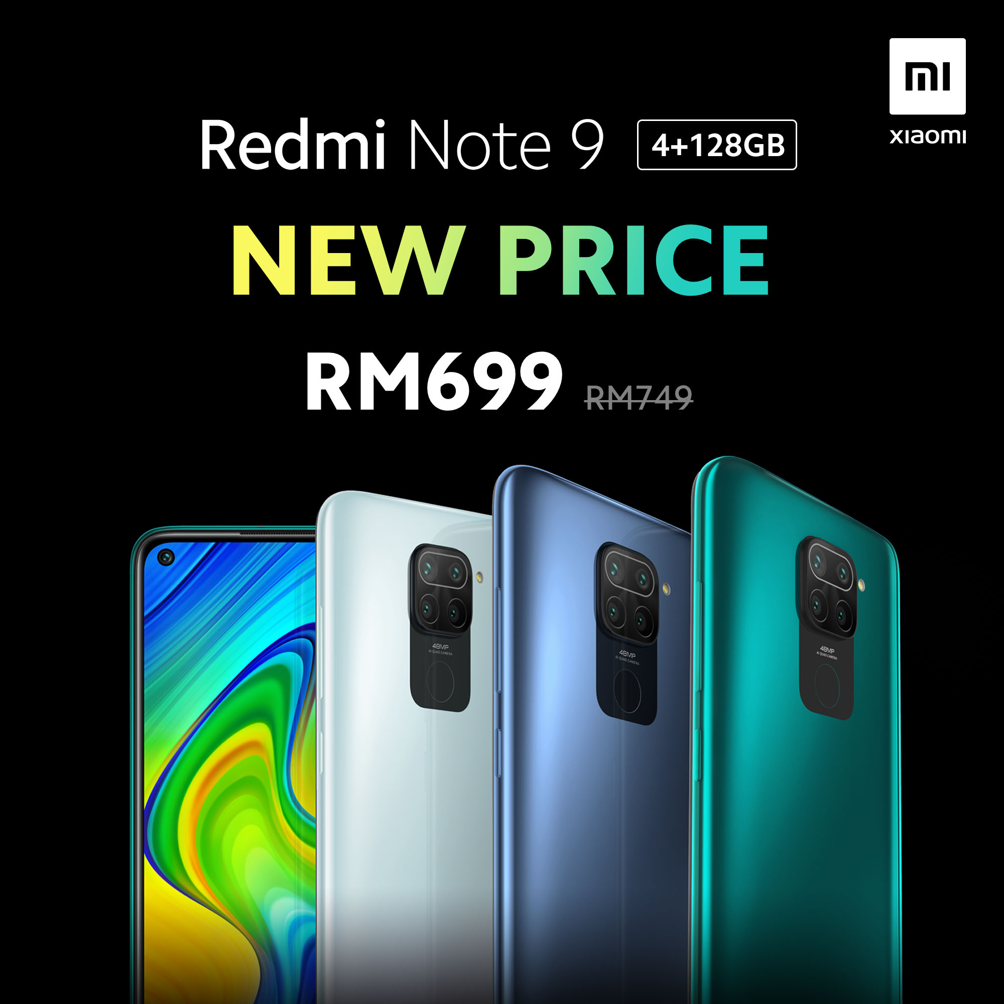 Redmi Note 9 dengan storan 128GB juga turun harga - SoyaCincau.com