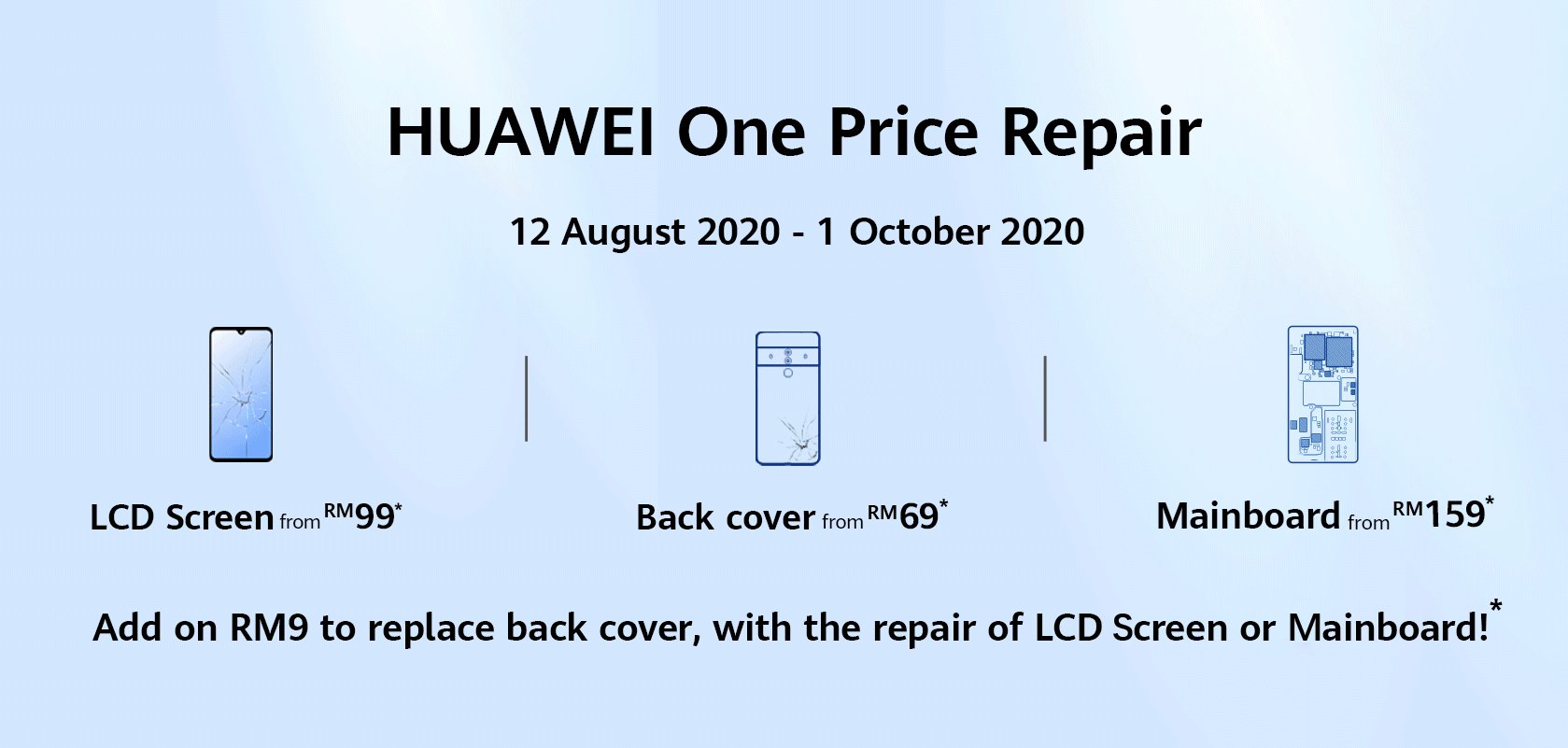 PROMO: Tukar skrin atau papan utama telefon lama Huawei dengan harga ...