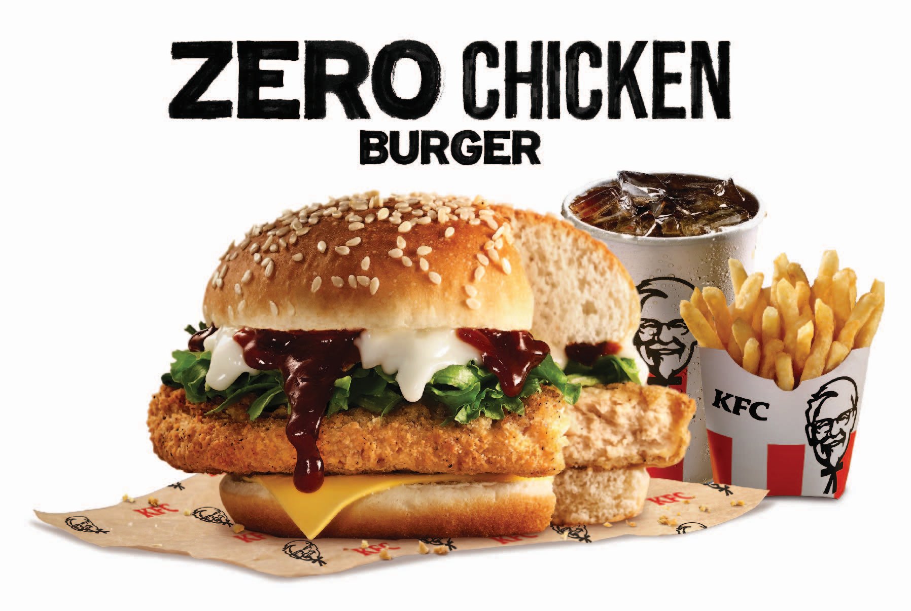 KFC Zero Chicken Burger - burger tanpa daging berperisa ayam Original ...