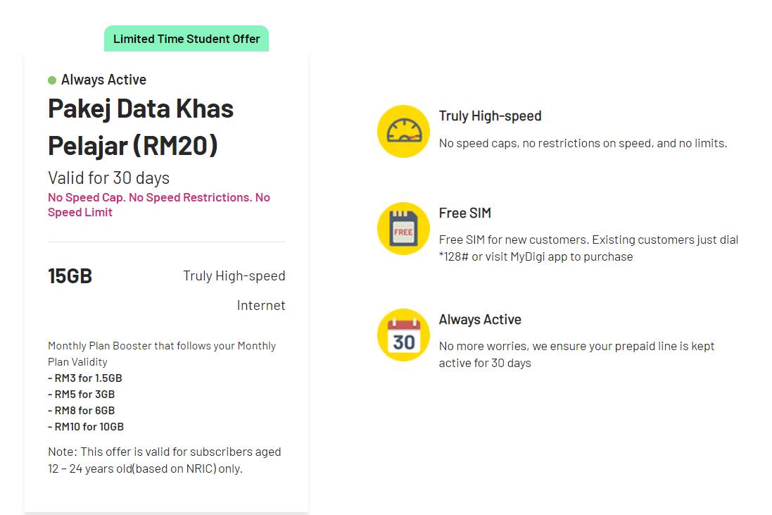 Pakej Data Khas Pelajar Digi hanya RM20 sebulan, diluaskan ke pelajar ...