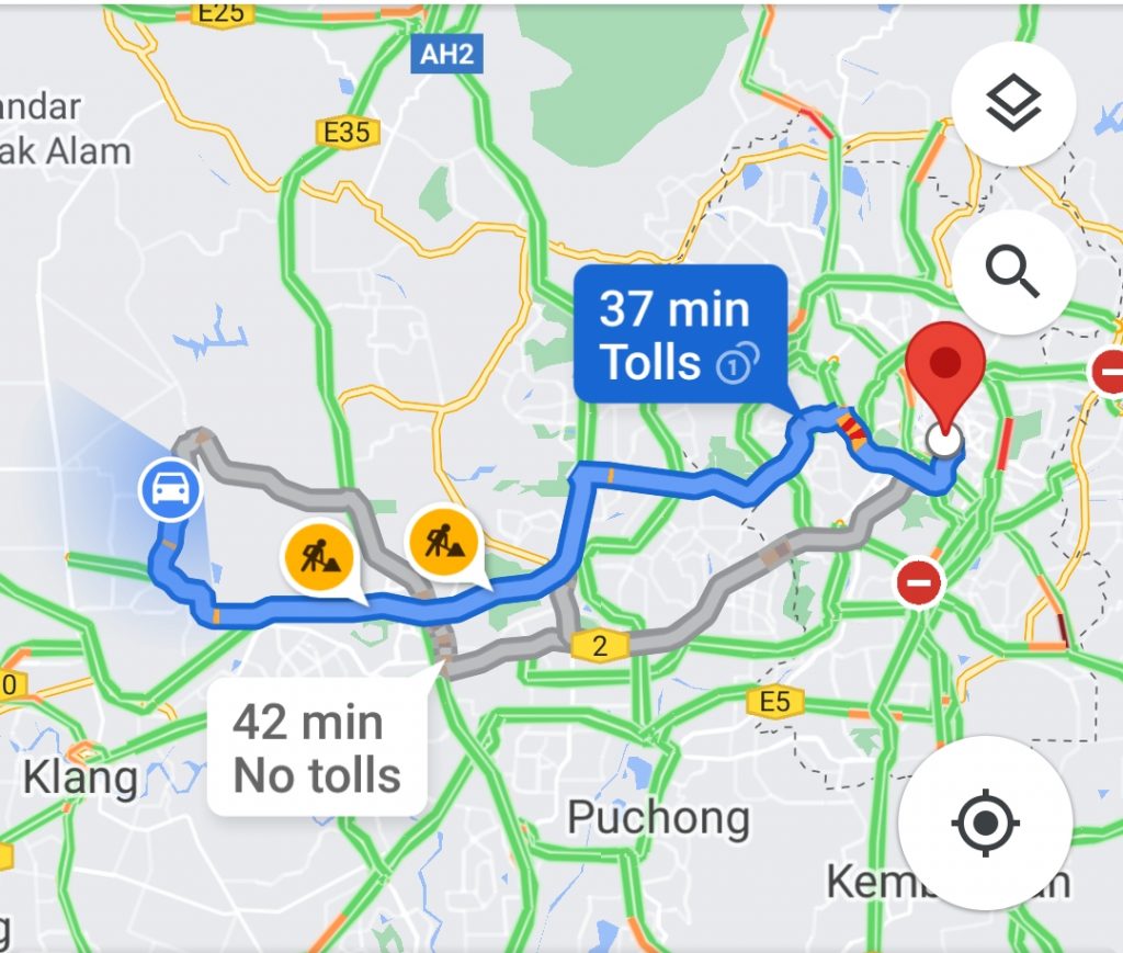 Google Maps akan tunjuk kos tol di jalan raya, sama seperti di Waze ...