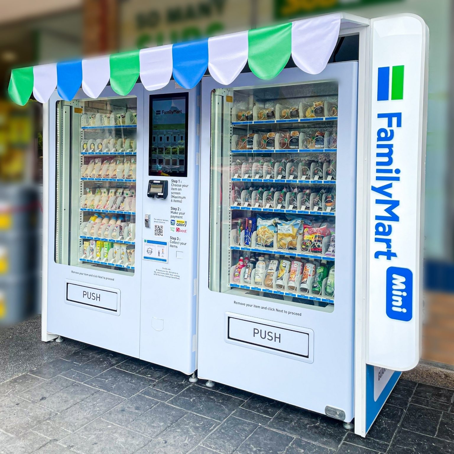 FamilyMart Mini, cara mudah beli makanan & minuman guna mesin gedegang ...