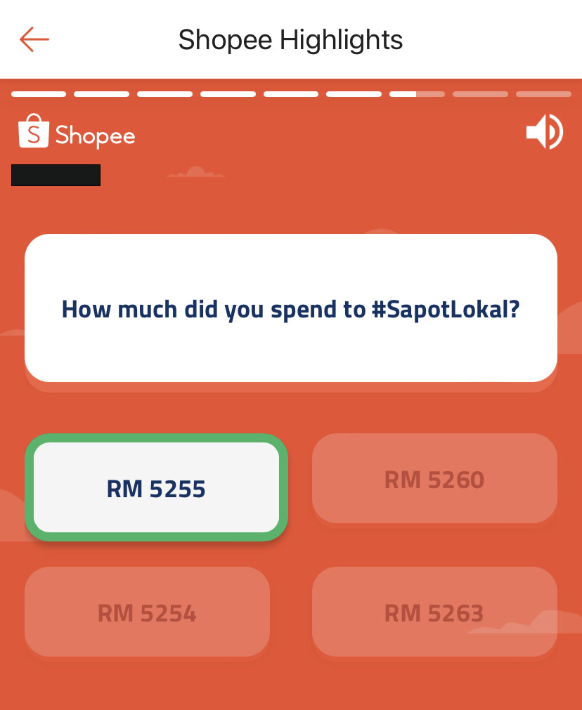 Jawab kuiz di Shopee untuk dapatkan maklumat perbelanjaan anda ...