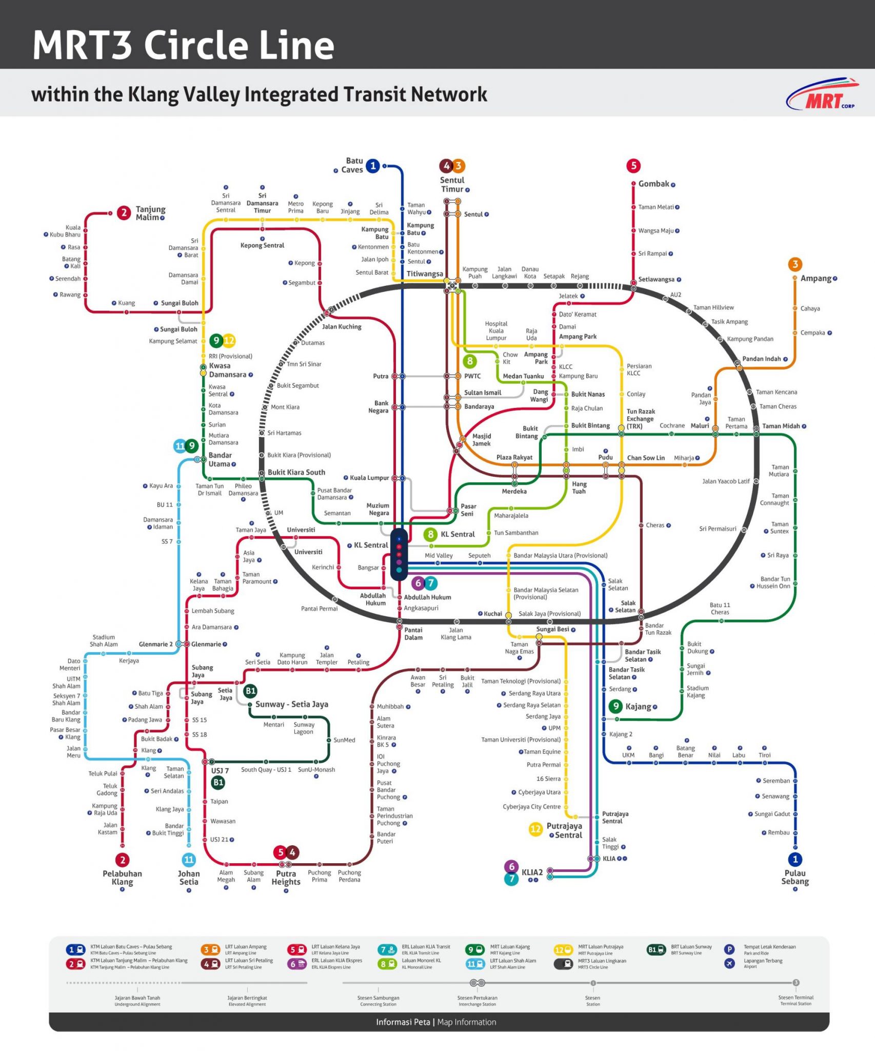 MRT 3: Ini senarai semua stesen baru dan pertukaran laluan rel transit ...