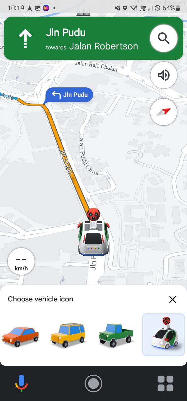 Google Maps tawar ikon kereta Google Street sewaktu anda bernavigasi ...