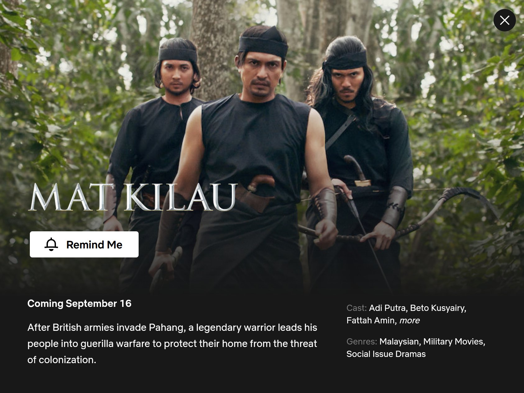 Seluruh dunia boleh tonton 'Mat Kilau: Kebangkitan Pahlawan' di Netflix ...
