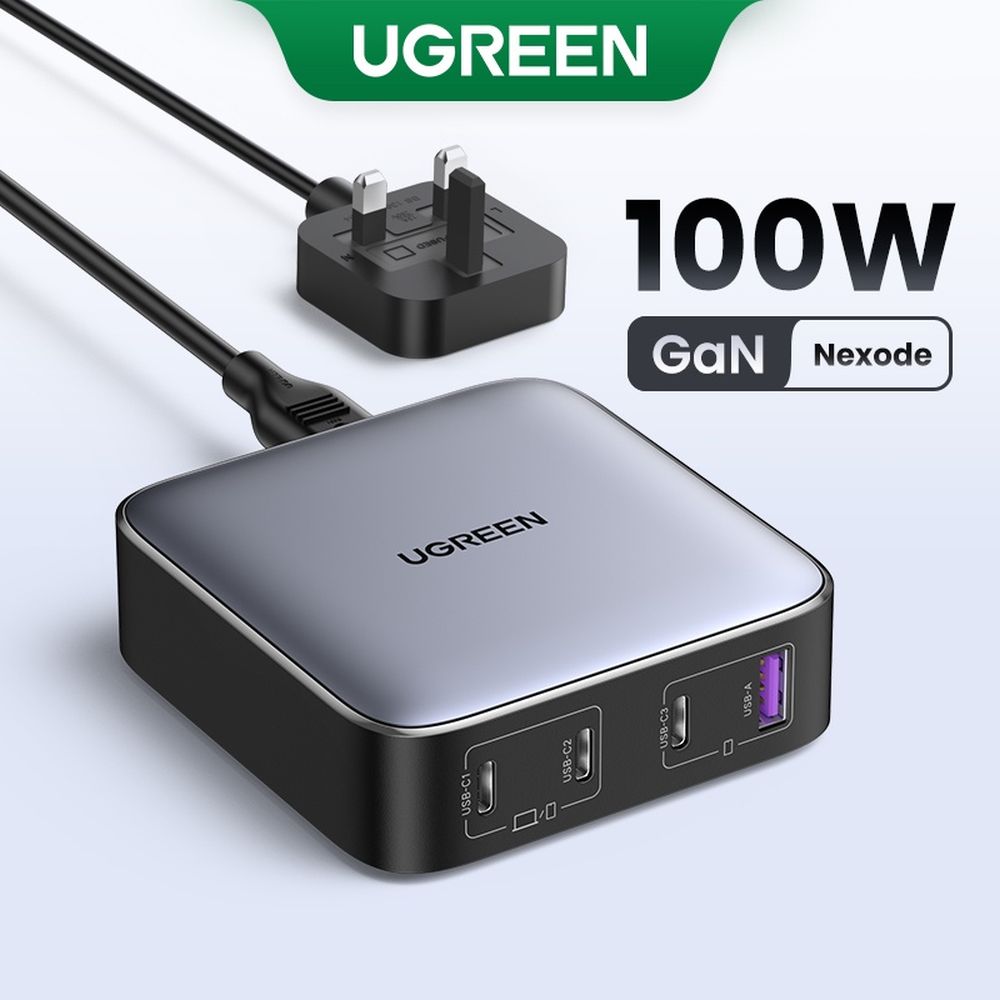 Pengecas meja Ugreen 100W ini gabung teknologi GaN II dan SiC untuk lebih prestasi - SoyaCincau.com