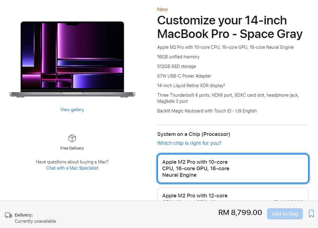 MacBook Pro 14 & 16 berkuasa Apple M2 dilancar, harga antara RM8,799 ...