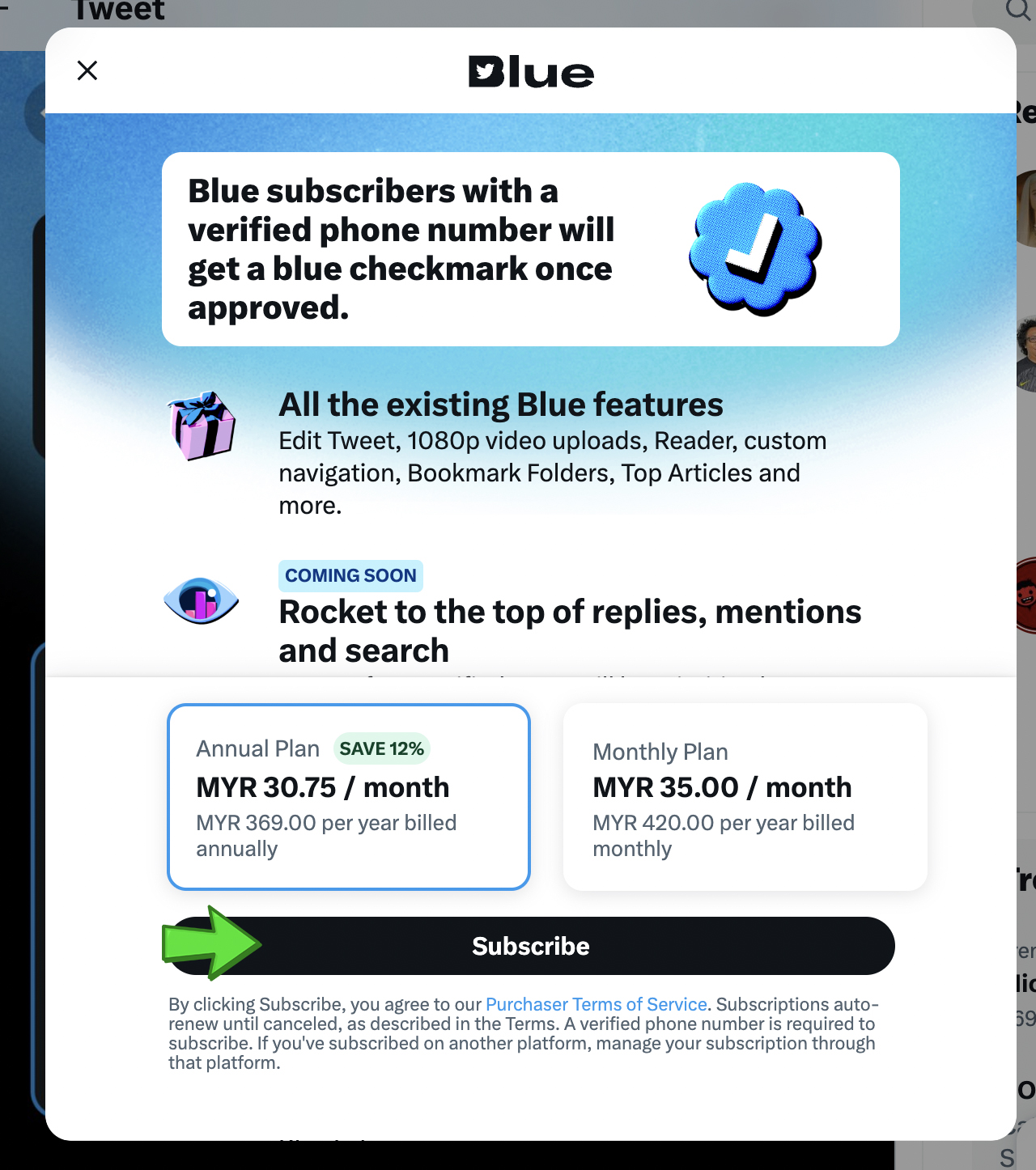 Twitter Blue kini di Malaysia, harga langganan serendah RM35 sebulan ...