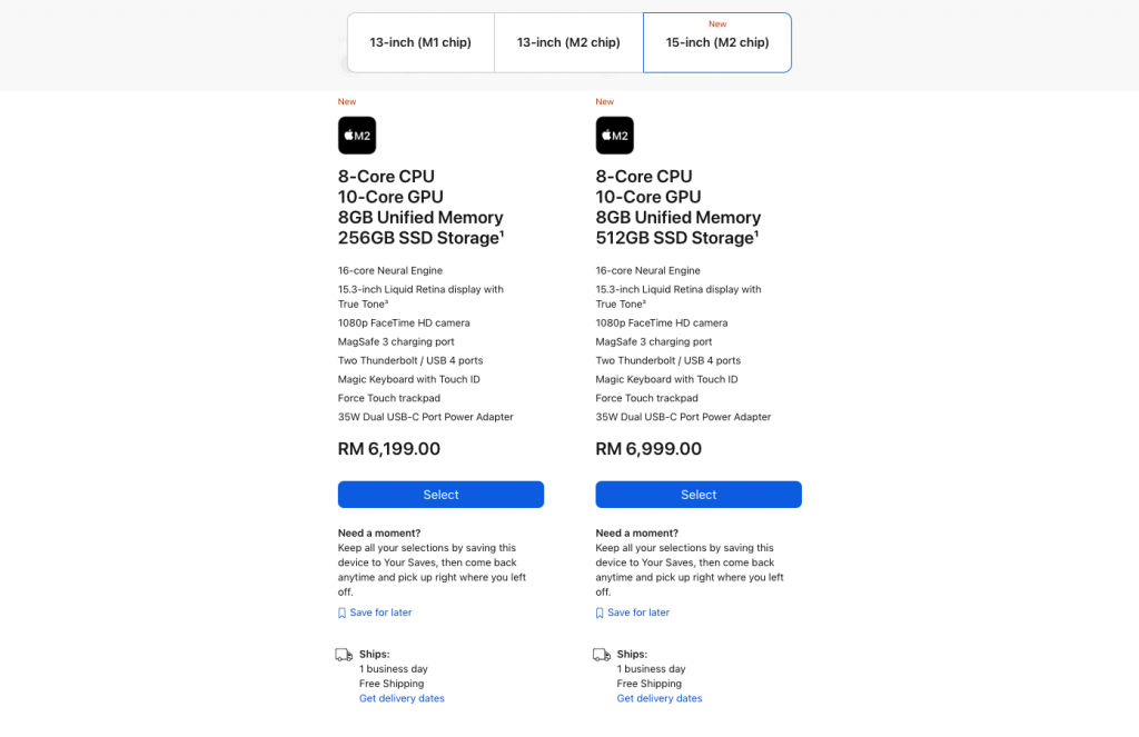 Jualan MacBook Air 15 bermula di Malaysia, RAM sehingga 24GB dan storan ...