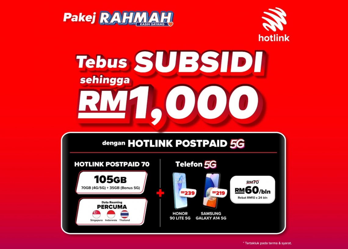 Pakej 5G Rahmah: Maxis beri rebat RM10 untuk pelan Hotlink dan perayauan data 3 negara ...